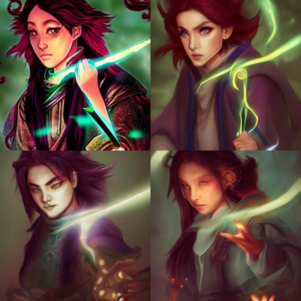 wideshot-view-of-androgynous-draconic-sorcerer-weaving-complex-arcane ...