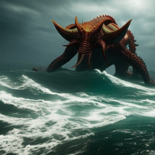Cthulhu Emerges: Cosmic Horror in Unreal Engine - AI Art