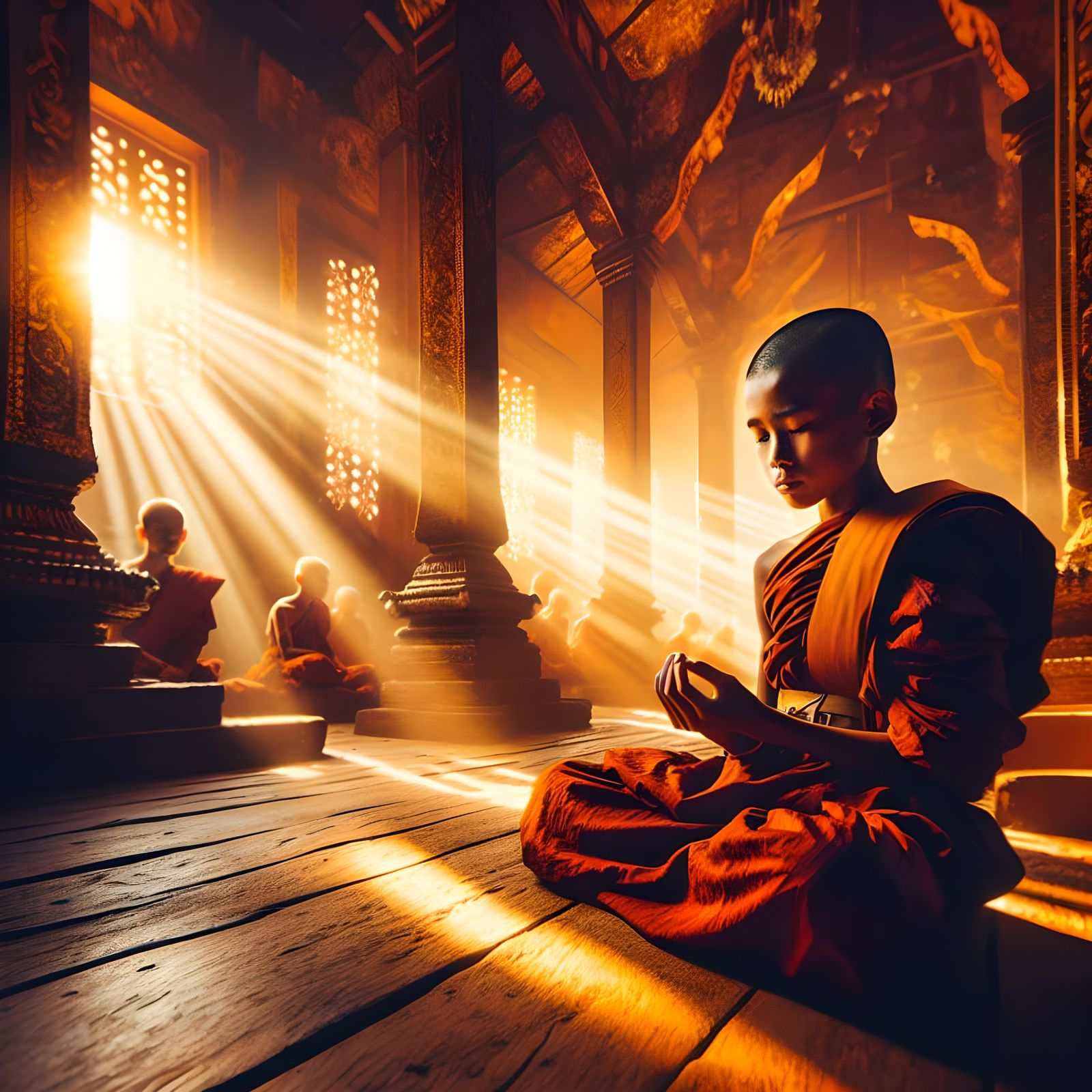 Teenage monks... - AI Generated Artwork - NightCafe Creator