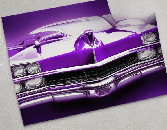Violet Purple paintclassic lowrider car racing in a carfest splash ...