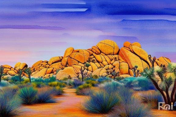 Joshua Tree National Park - AI Generated Artwork - NightCafe Creator