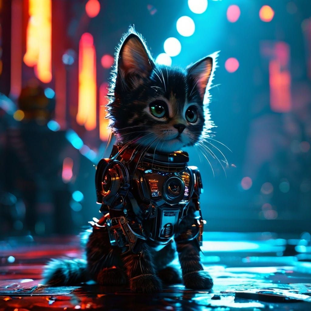 Cyberkitty - AI Generated Artwork - NightCafe Creator