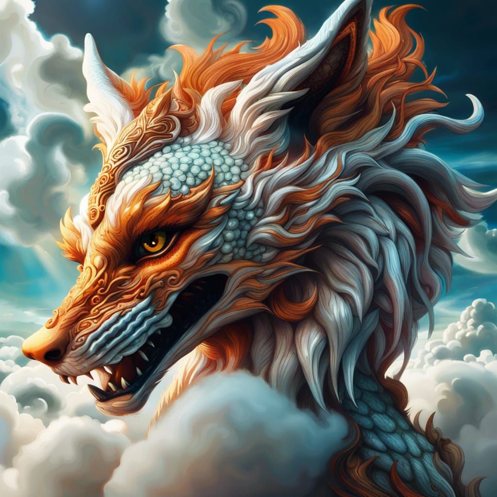 Fox dragon - AI Generated Artwork - NightCafe Creator