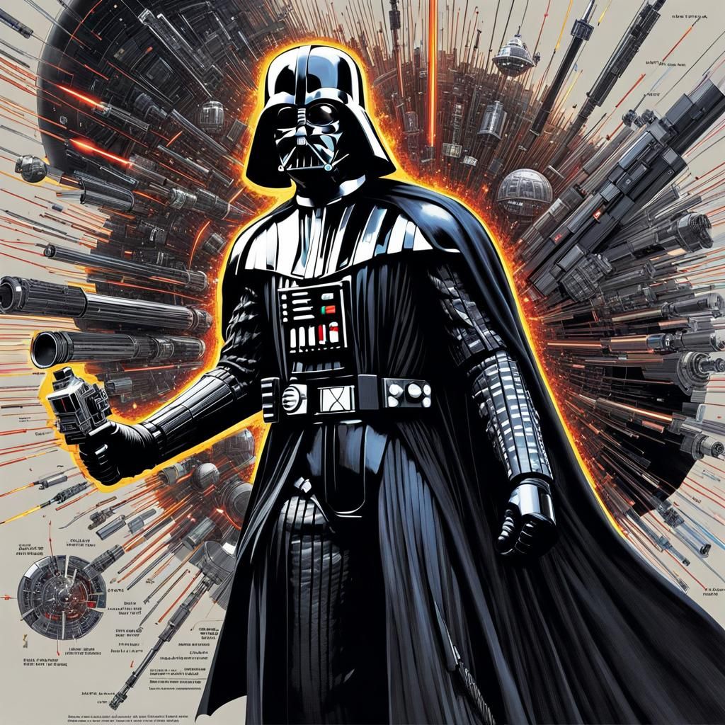 An Insanely Detailed Exploded Diagram Schematic Of "All Of" Darth Vader From Head To Toe & His ...