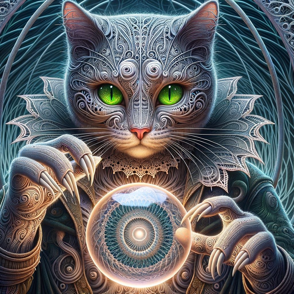 Anthropomorphic Cat with Haitian Traits and Intric... - AI Art