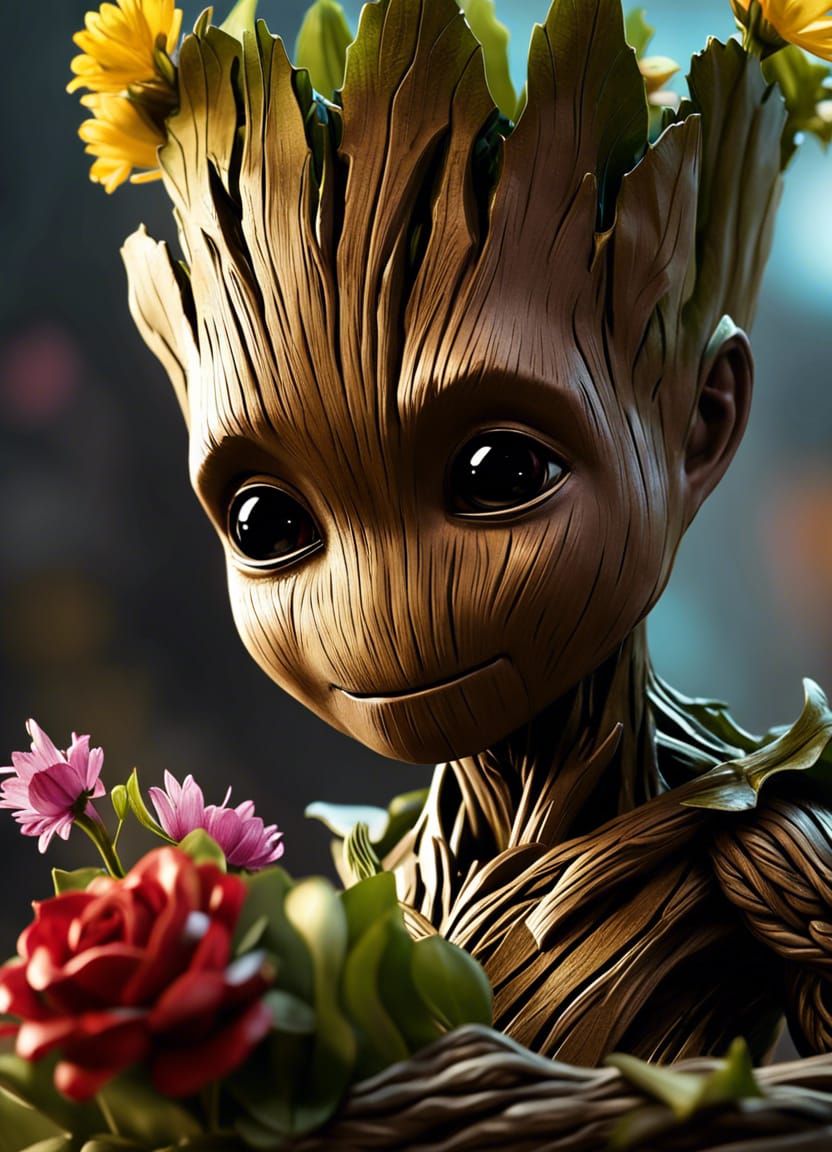 Baby Groot - AI Generated Artwork - NightCafe Creator