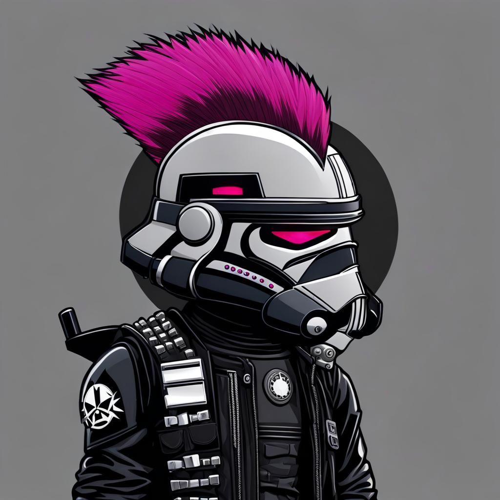 Punk Rock Clone Trooper - AI Generated Artwork - NightCafe Creator