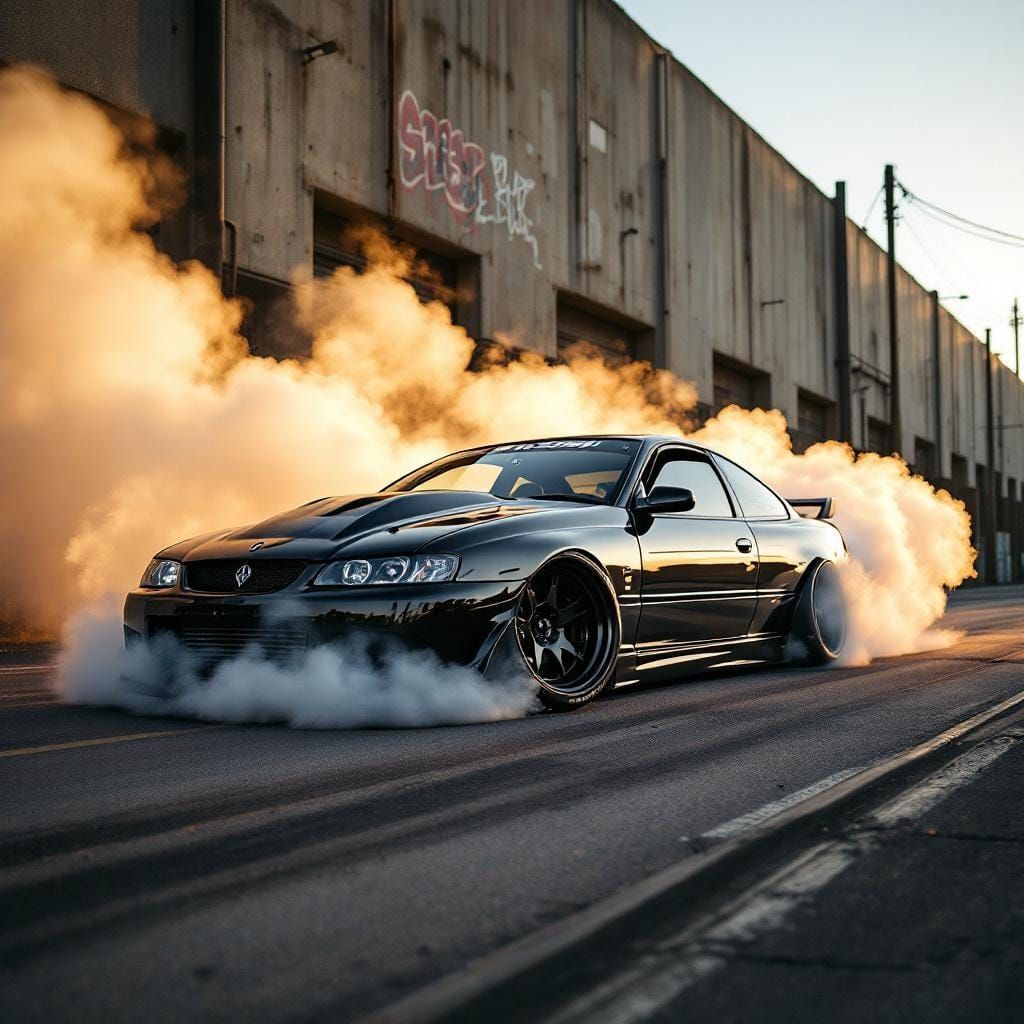 Modified Holden Commodore Burnout in Photorealisti... - AI Art