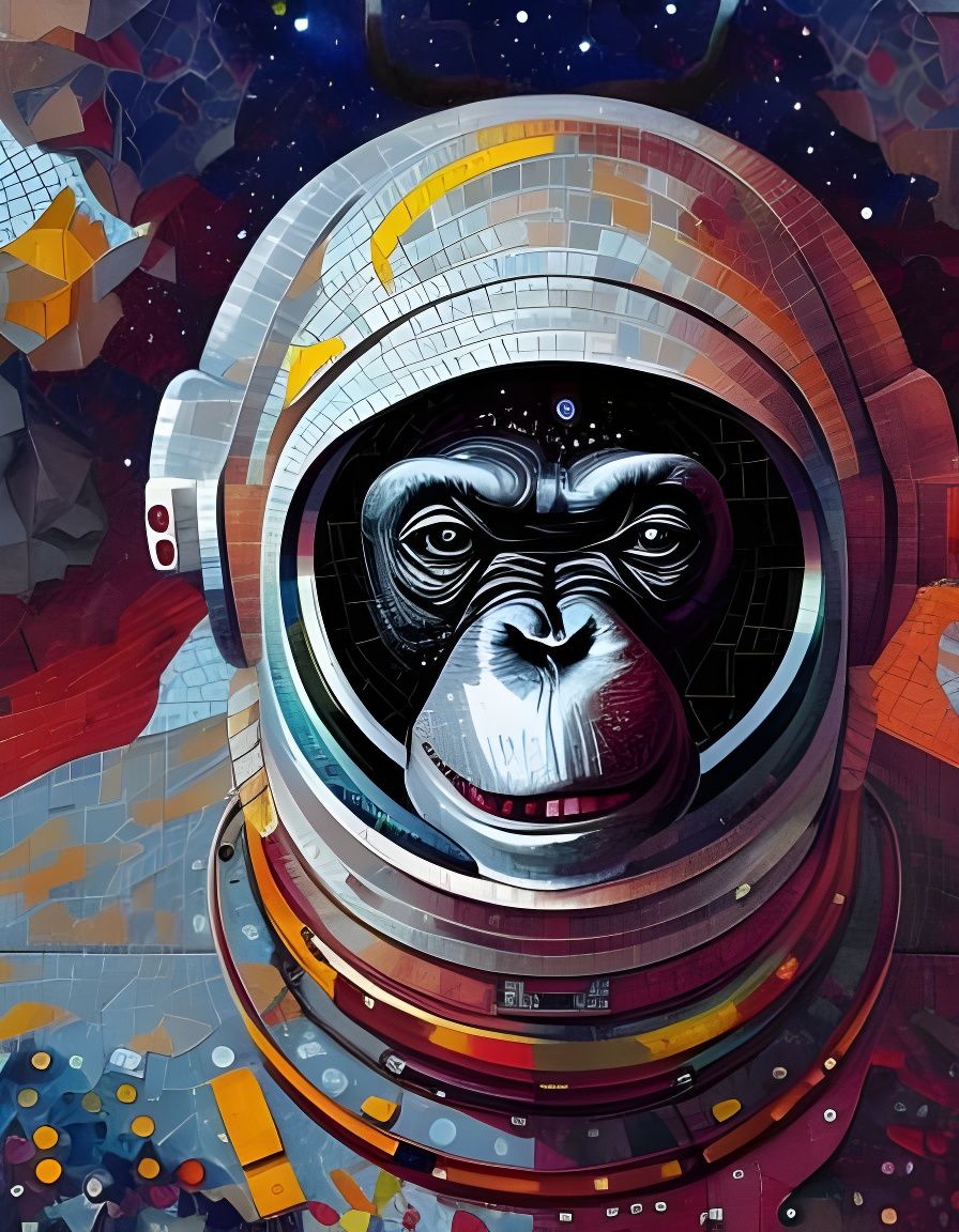 Chimpanzee Astronaut - AI Generated Artwork - NightCafe Creator