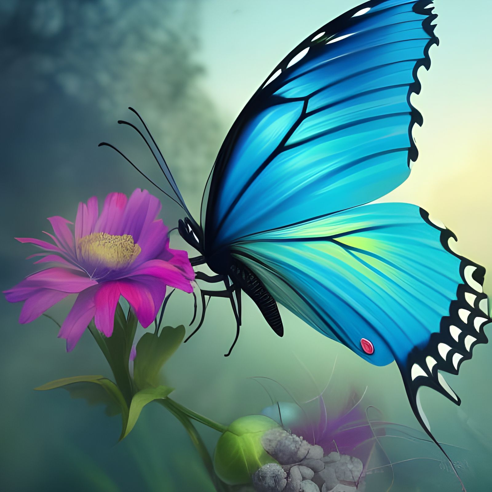 Butterfly B - AI Generated Artwork - NightCafe Creator