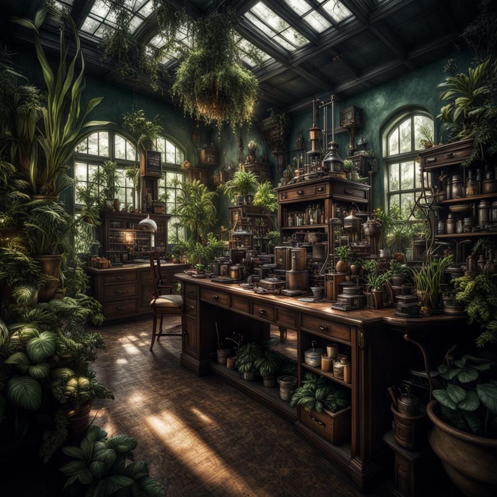 Botanist Laboratory - AI Generated Artwork - NightCafe Creator
