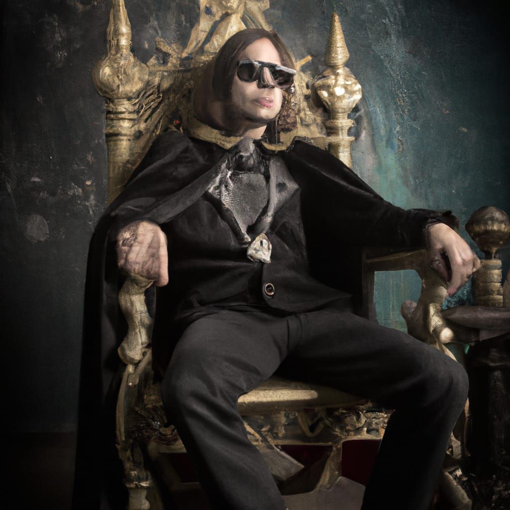 gothic lord sits on his throne - AI Generated Artwork - NightCafe Creator