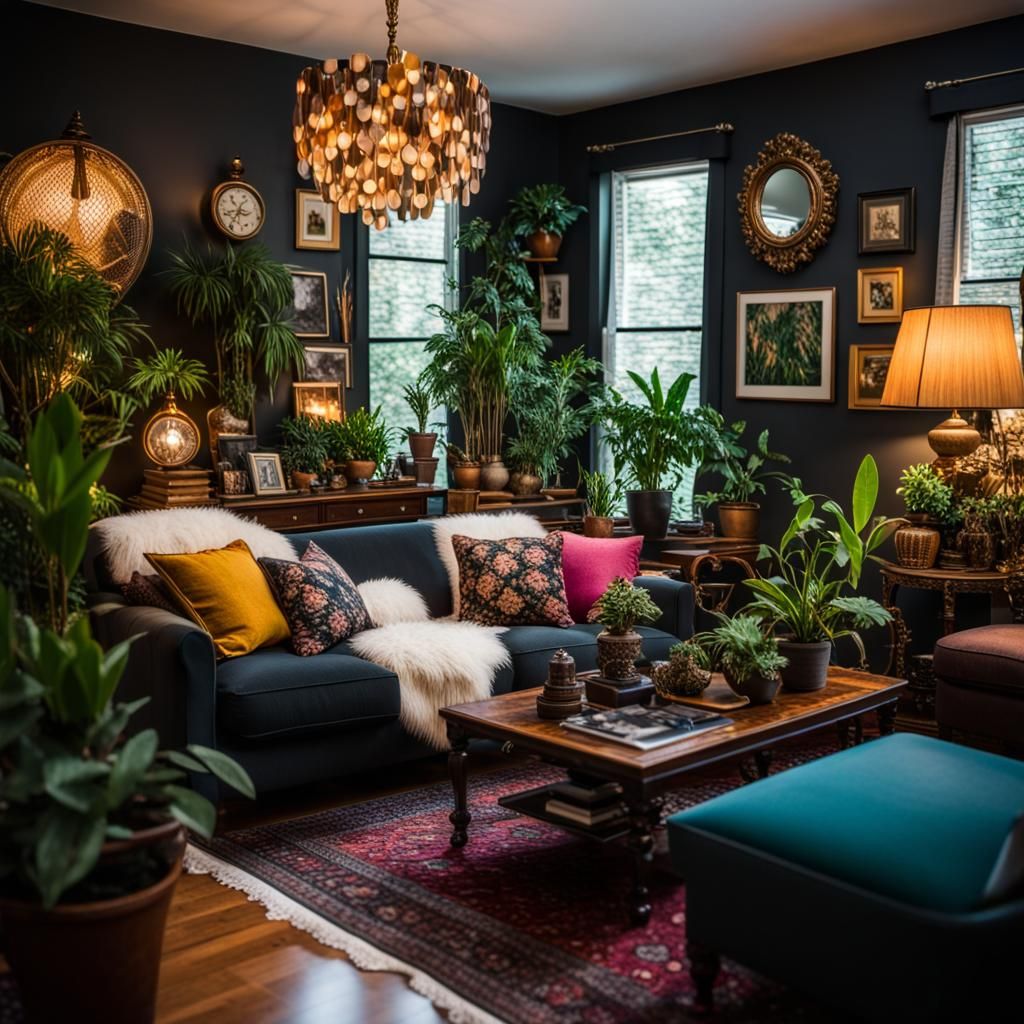 Maximalist decor. When too much is not enough. Dark. Moody. Garish. So ...