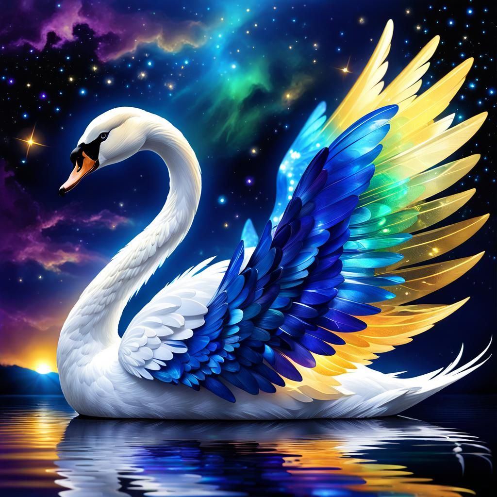 A magical swan - AI Generated Artwork - NightCafe Creator