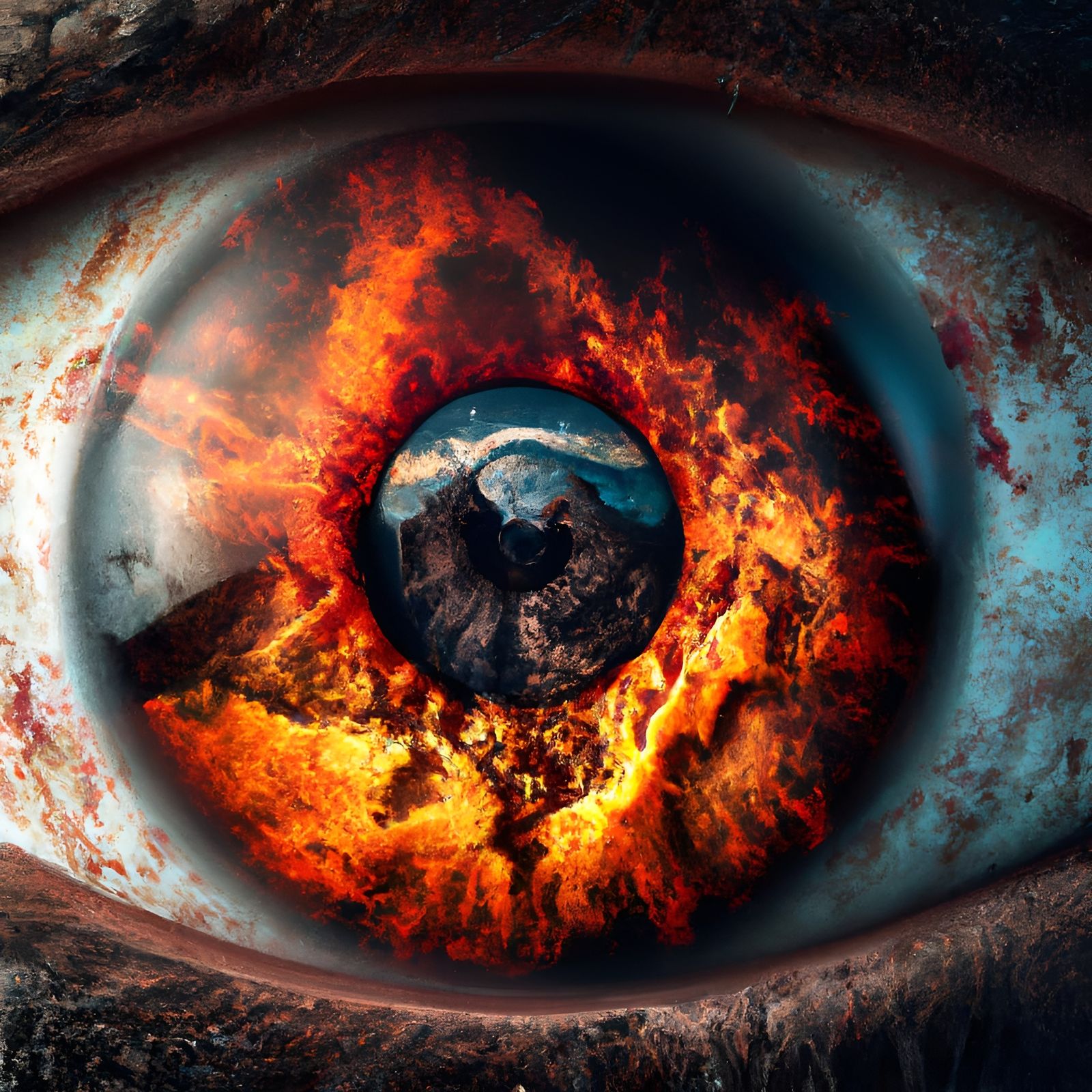 Eye of the Volcano - AI Generated Artwork - NightCafe Creator
