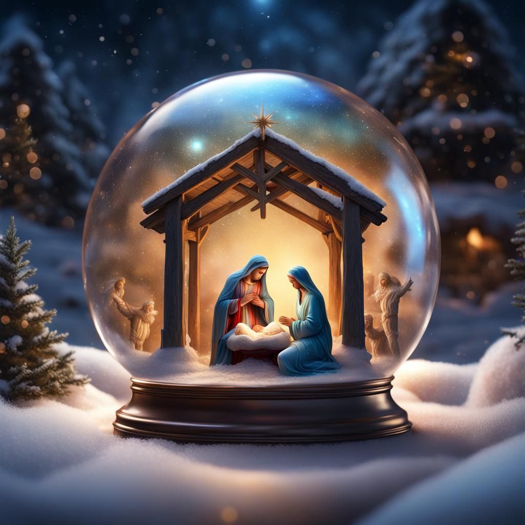 Away in a manger - AI Generated Artwork - NightCafe Creator