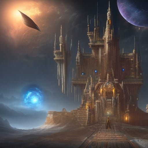 a space castle - AI Generated Artwork - NightCafe Creator