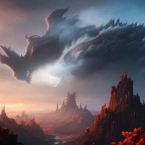 cloud dragons - AI Generated Artwork - NightCafe Creator