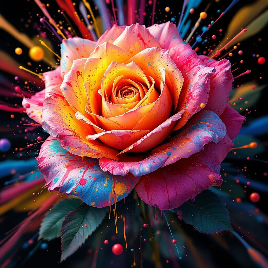 "Rose of Exploding Color" - "Rose of Exploding Color"