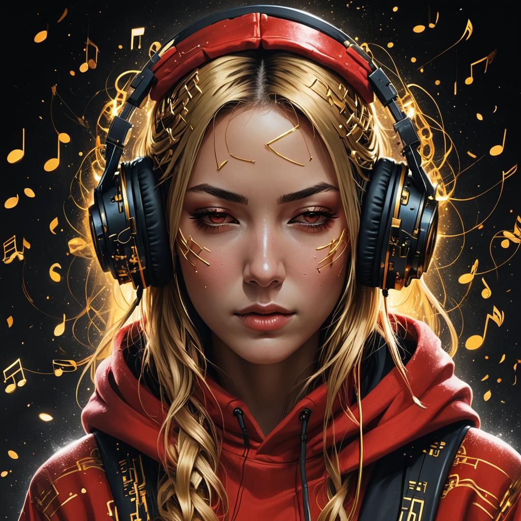 I am music and music is me. - AI Generated Artwork - NightCafe Creator