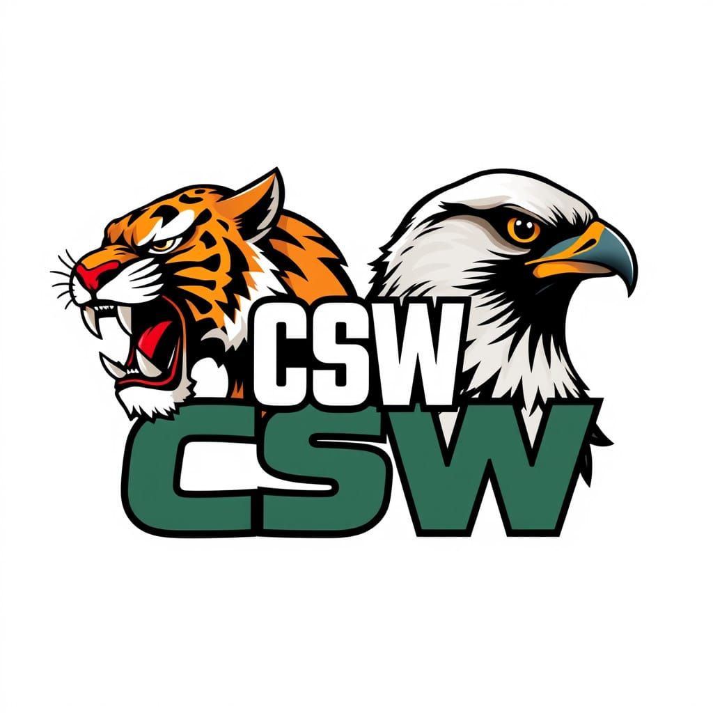 CSW Logo with Tiger and Falcon - AI Art