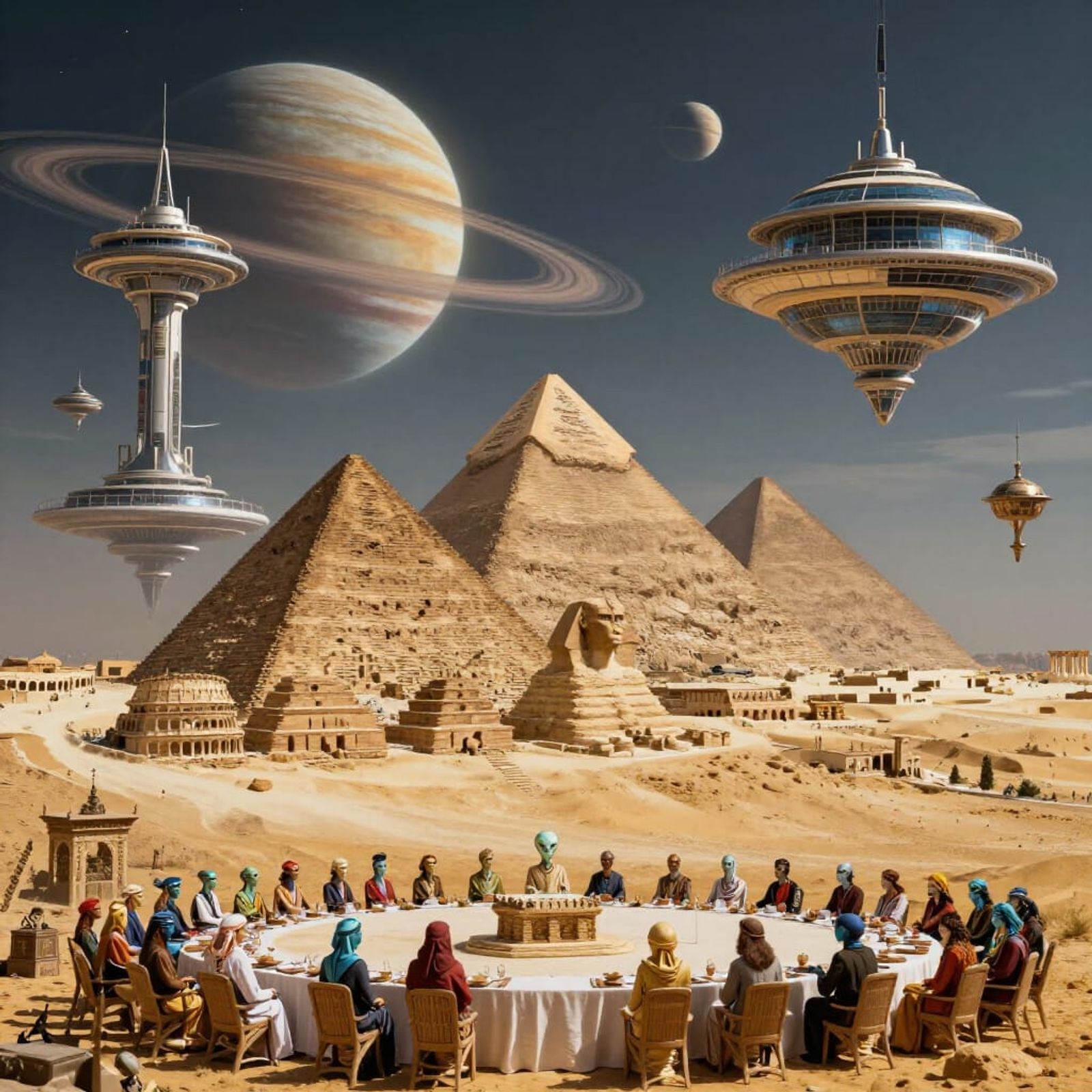 Futuristic Egyptian Civilization, - Collection of AI Generated Art by ...