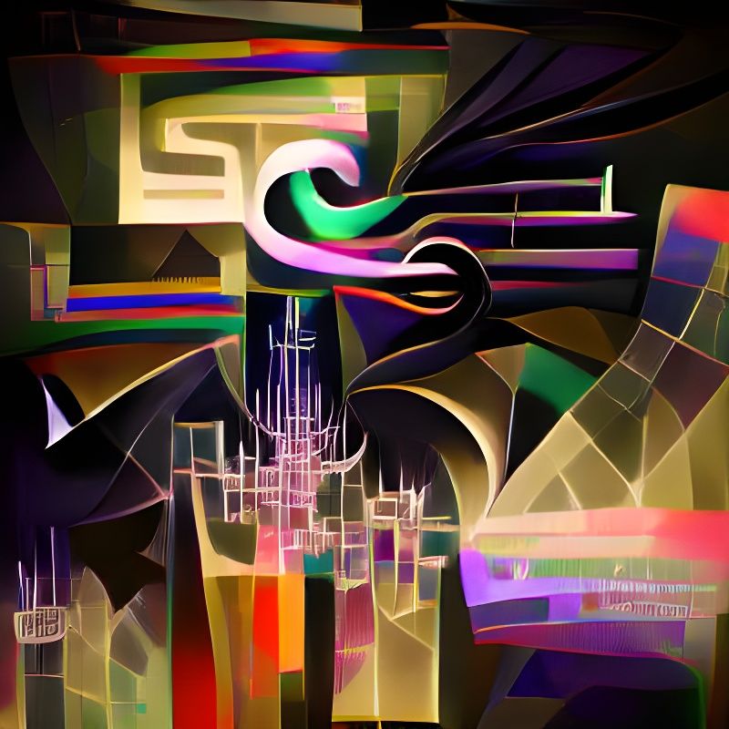 dark art deco synesthesia singularity - AI Generated Artwork - NightCafe Creator