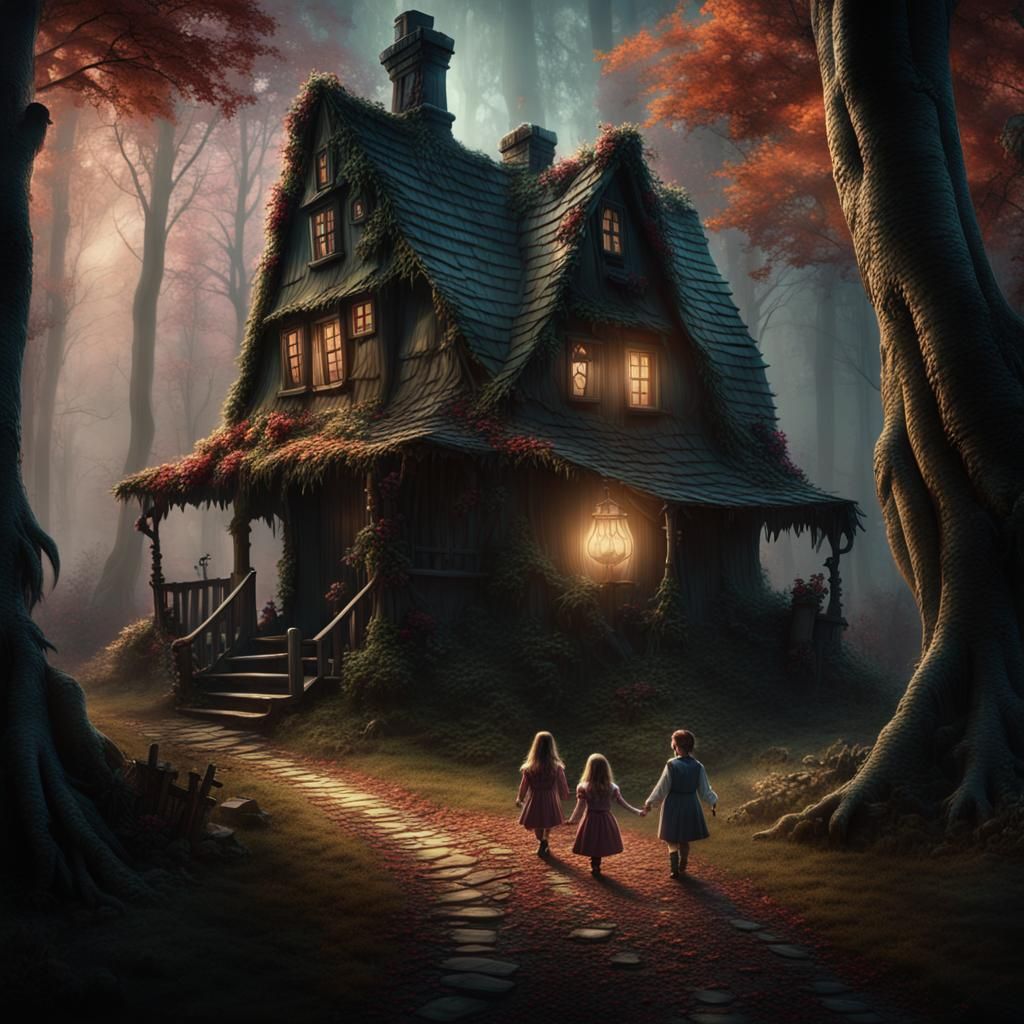 Hansel and Gretel's Haunted Trail - AI Generated Artwork - NightCafe ...