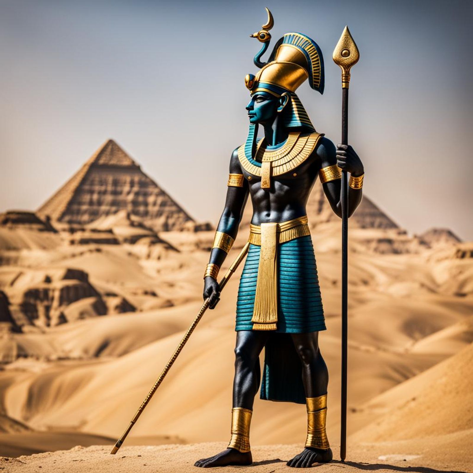Egyptian god Amun-Ra in human form - AI Generated Artwork - NightCafe ...