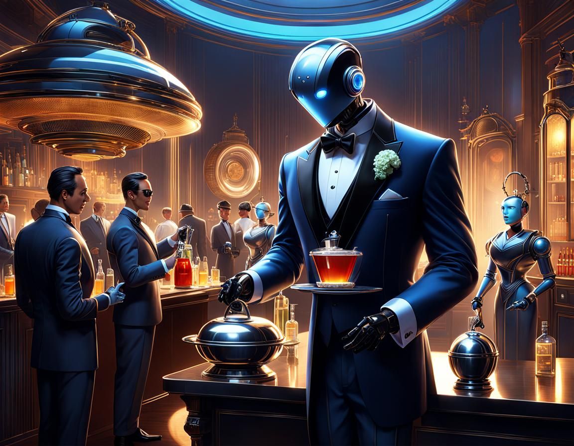 The Robot Butler - AI Generated Artwork - NightCafe Creator