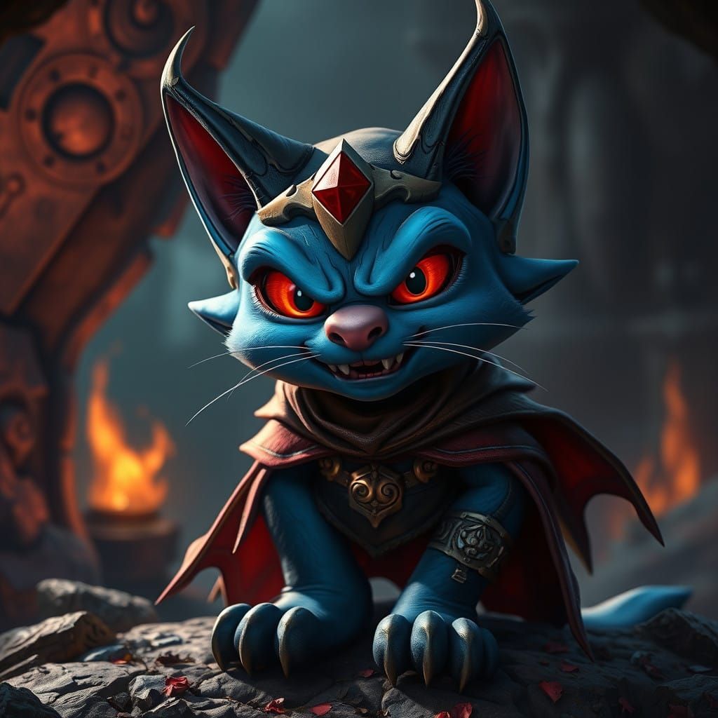 Realistic Azrael Smurfs Concept Art Dark Fantasy - AI Art