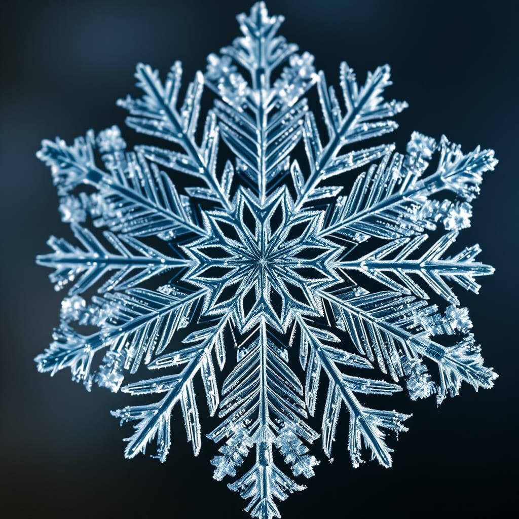 Fractals in Nature - a Single Snowflake