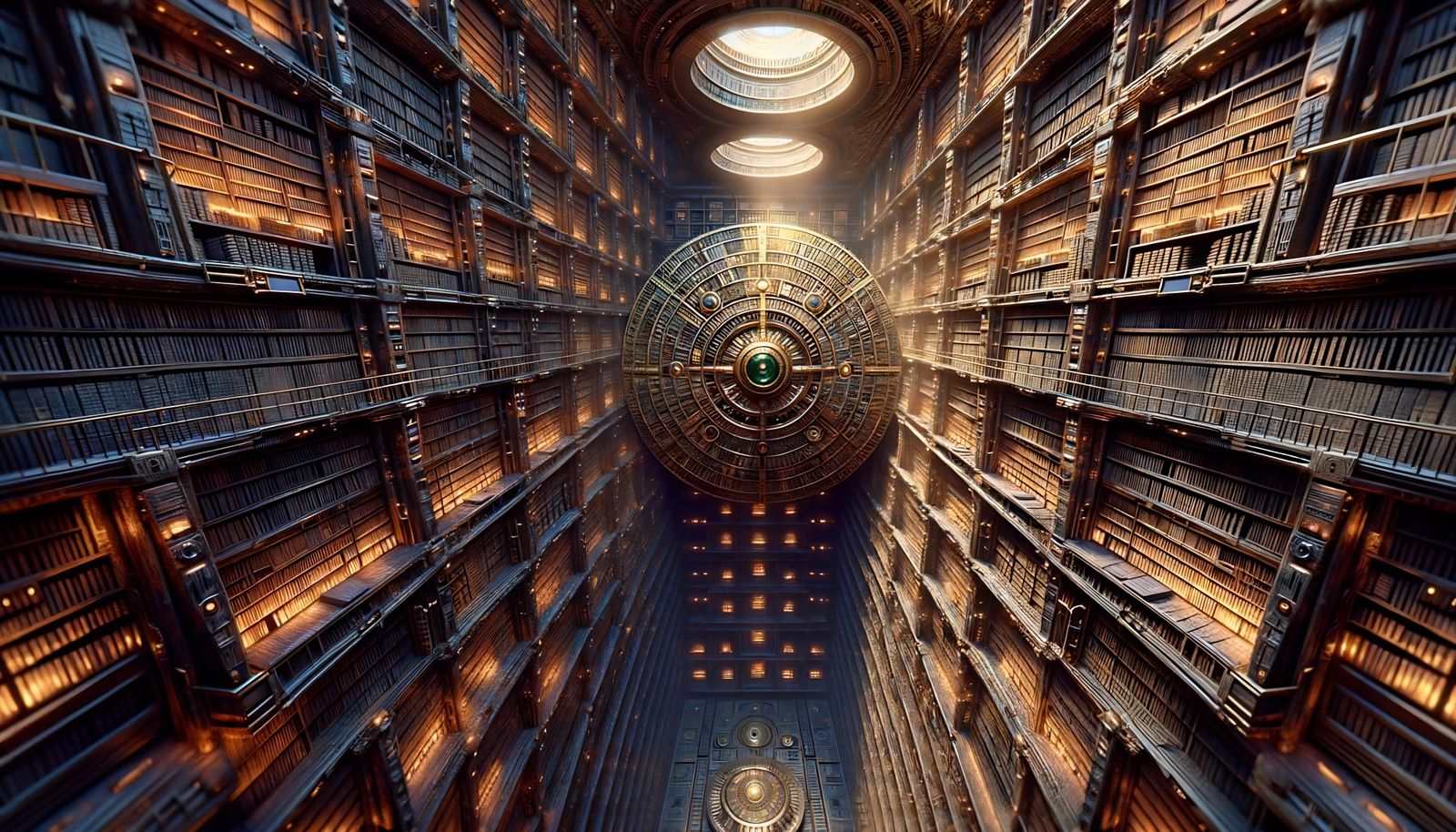 The ancient library of thoth where the emerald tablets are kept - AI ...