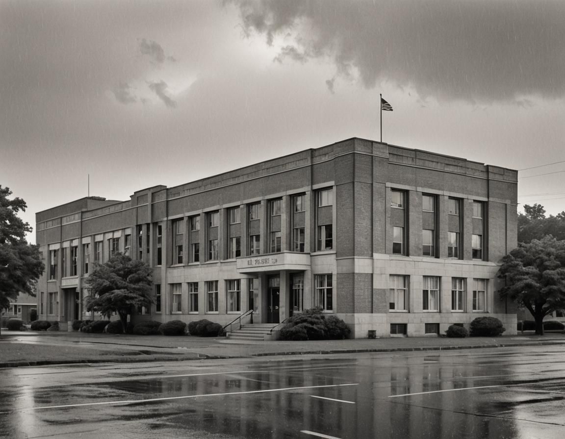 Public School Administration Building - AI Generated Artwork ...