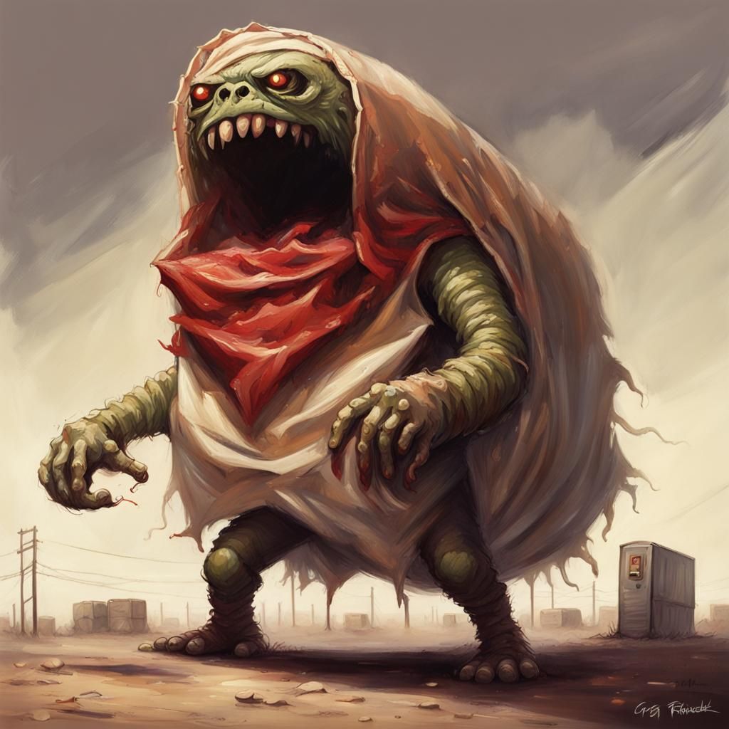 A gigantic burrito monster - AI Generated Artwork - NightCafe Creator