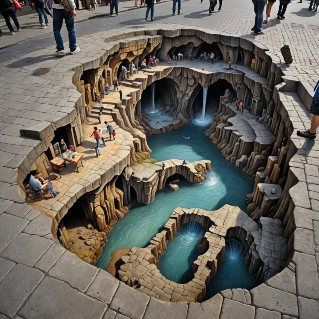 Street Chalk Art - AI Generated Artwork - NightCafe Creator