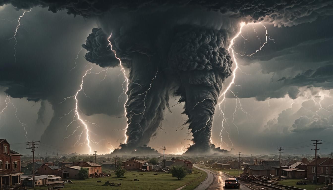 Twin Tornadoes - AI Generated Artwork - NightCafe Creator