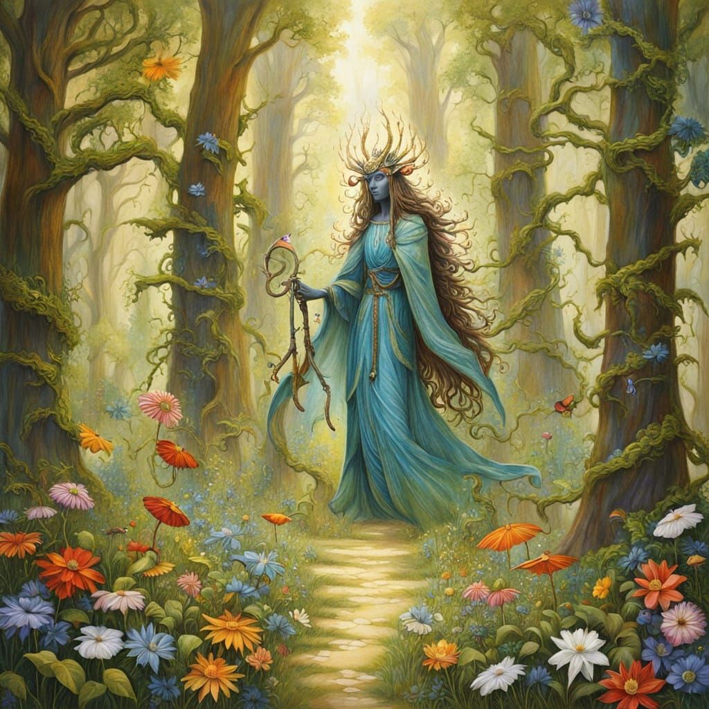 the god of the plants - Fantastical Garden Deity in Verda...