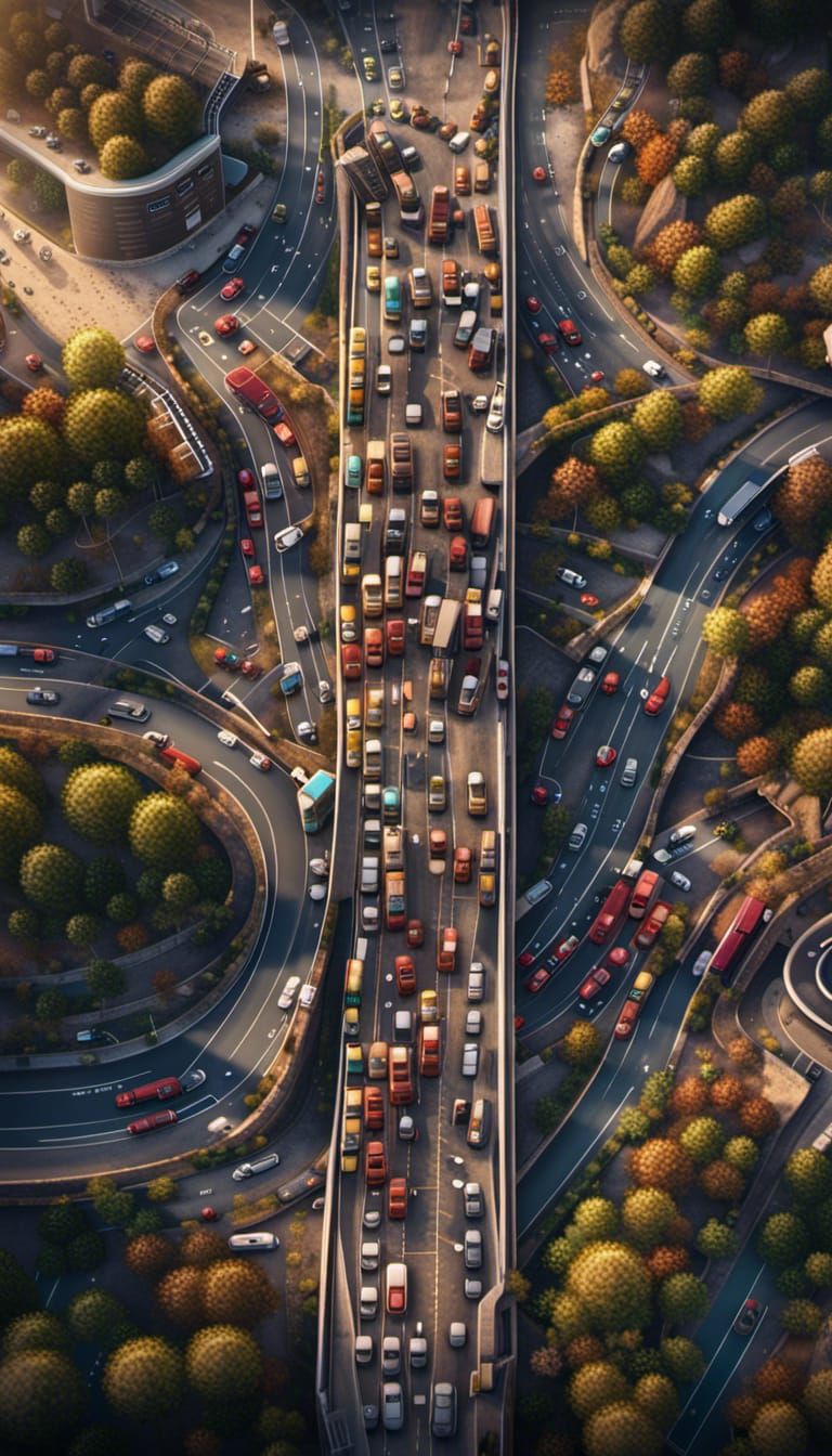 Traffic Hell - AI Generated Artwork - NightCafe Creator
