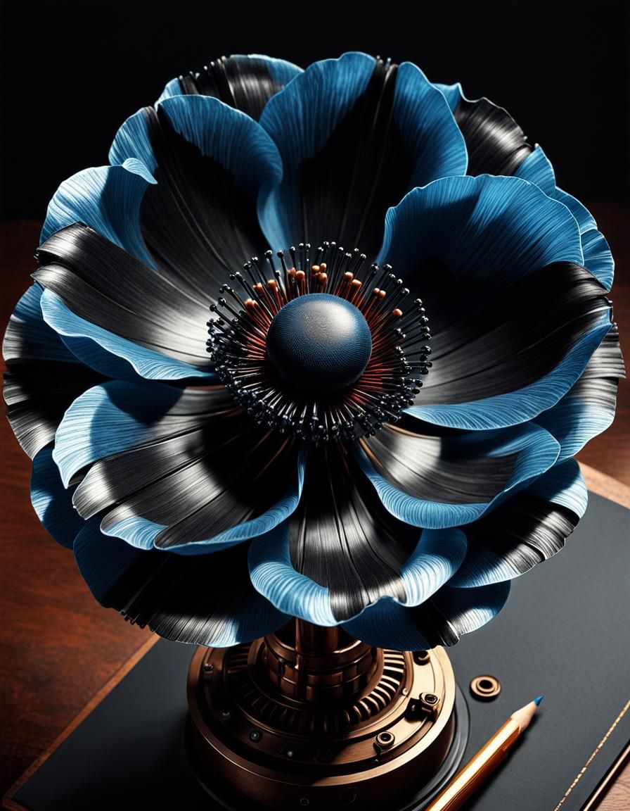 Black Metal Poppy - AI Generated Artwork - NightCafe Creator