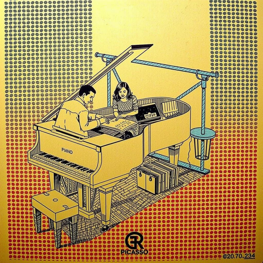 Picasso Piano - Picasso Style Piano: AI Generated Art