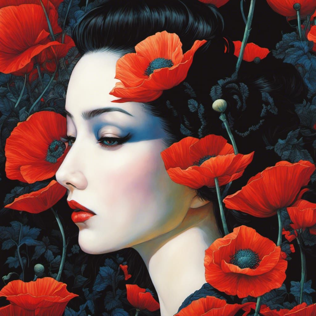 Poppies - AI Generated Artwork - NightCafe Creator