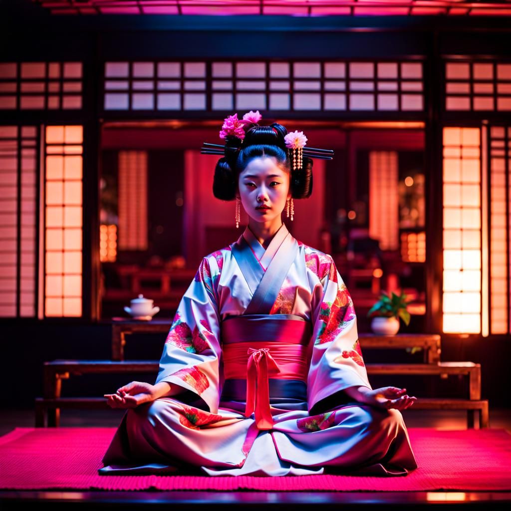 Elegant Geisha - AI Generated Artwork - NightCafe Creator
