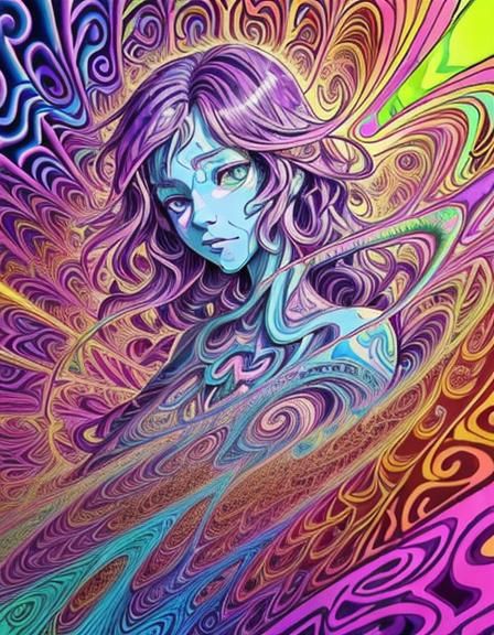 magical iris in glowing colors, surrounded by sun rays graffiti art ...