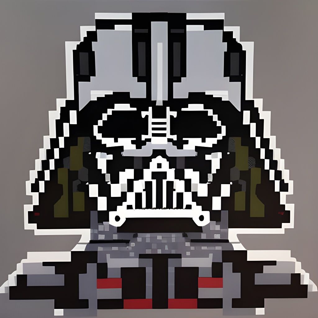 Pixelated Vader - AI Generated Artwork - NightCafe Creator