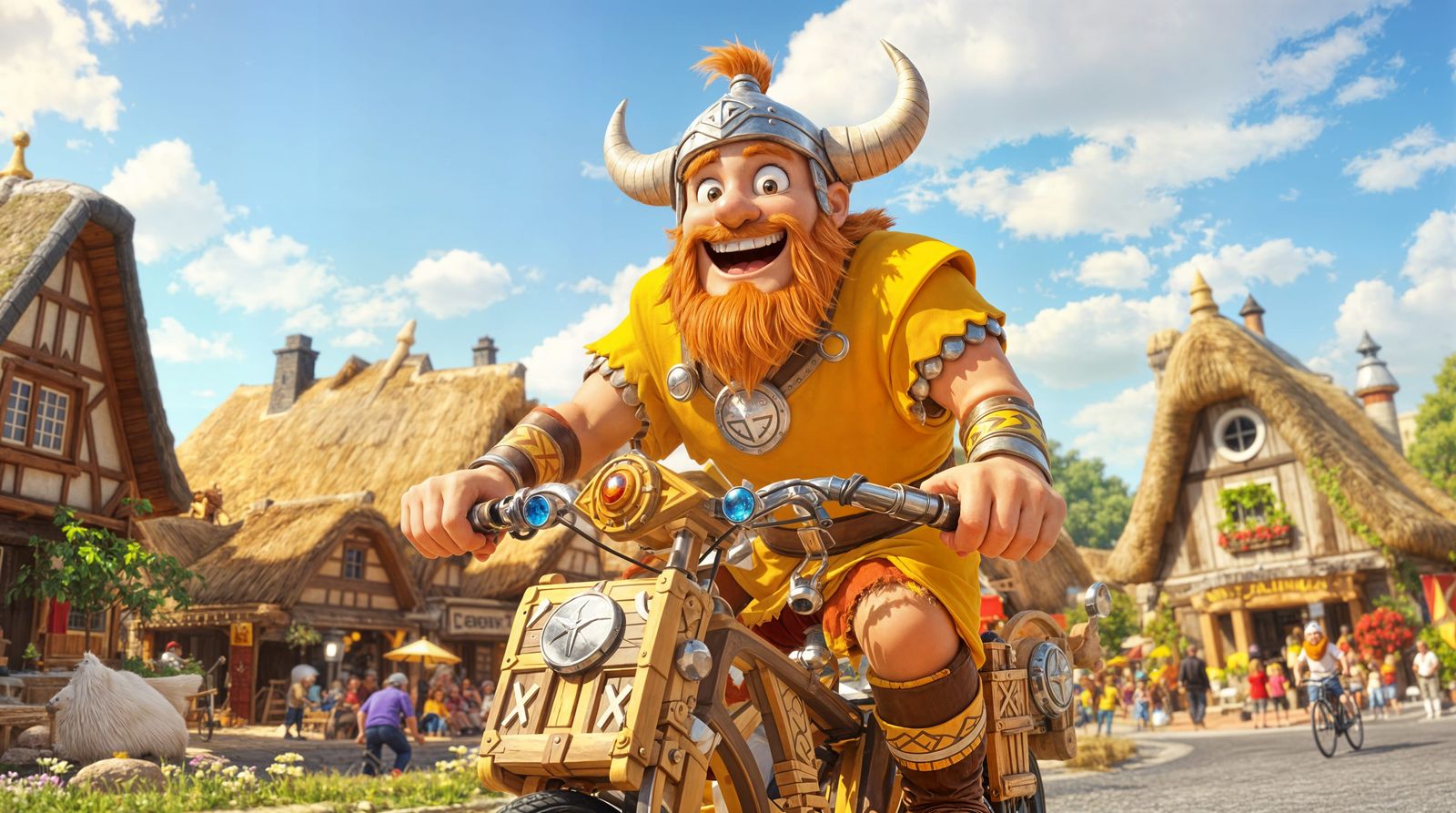 Biking Viking - Viking Biker in Sunny Village