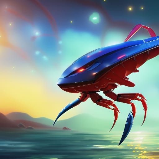 Robotic Lobster - AI Generated Artwork - NightCafe Creator