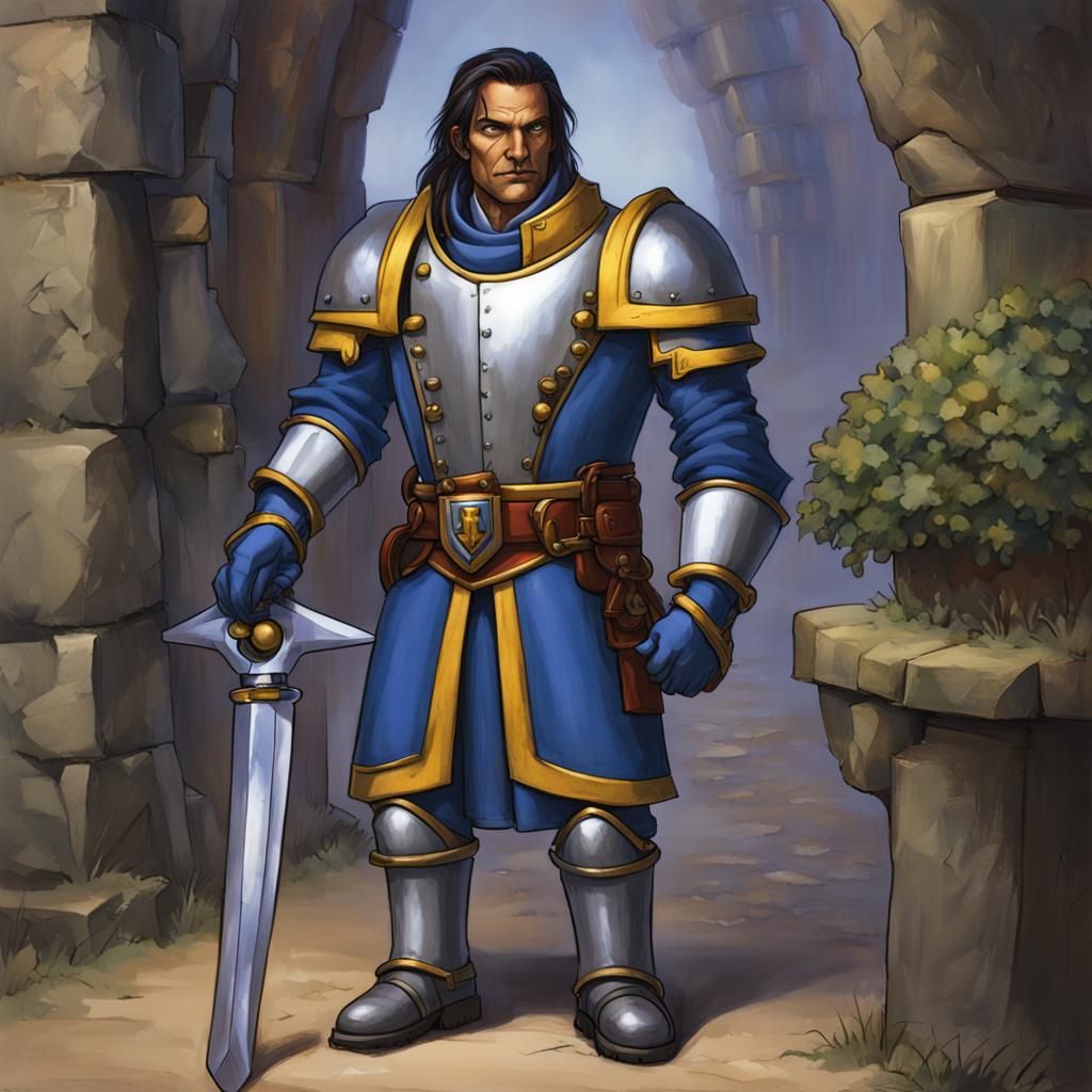 Human Footman, with shining armor, from the Warcraft 2 Beyond the Dark ...