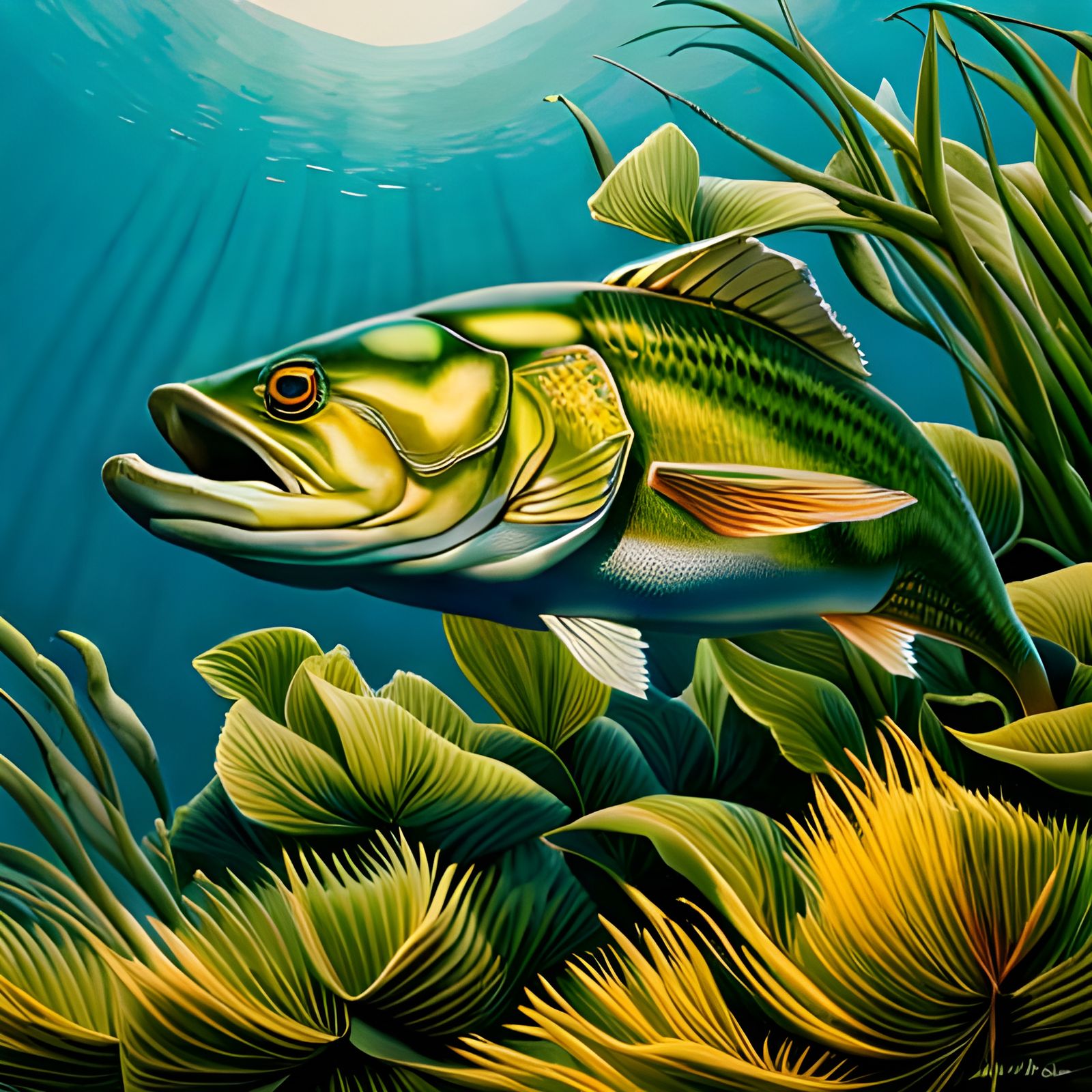 Largemouth Bass - AI Generated Artwork - NightCafe Creator