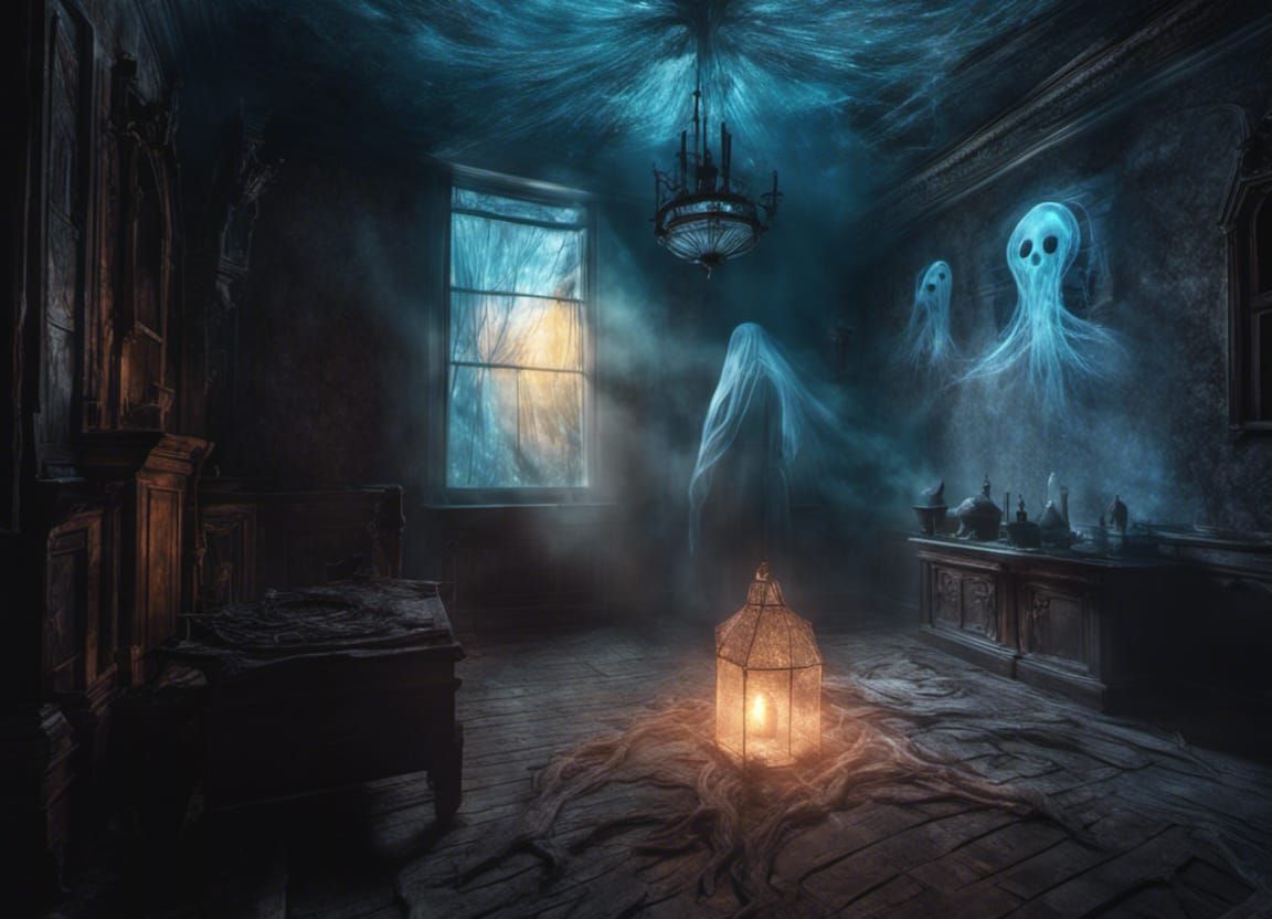 Haunted house (ghost test 1) - AI Generated Artwork - NightCafe Creator